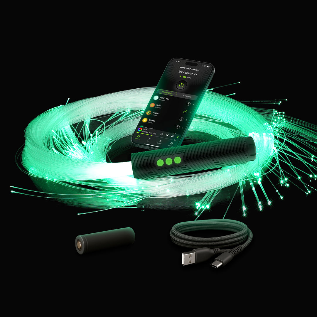 BitWhip Fiber Optic Whip – App-Controllable, Rechargeable, Flow Arts ...